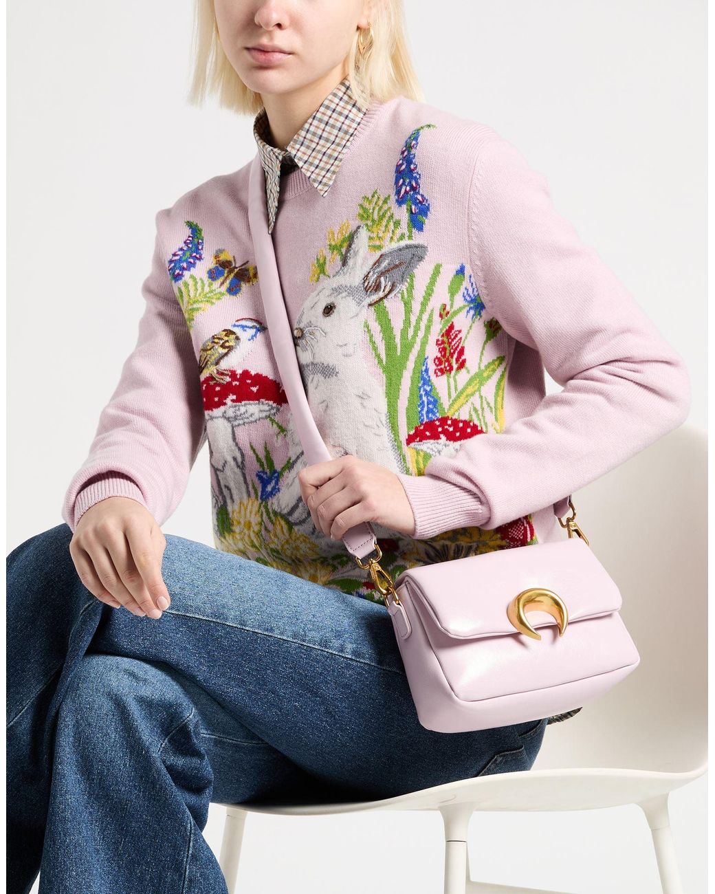 La Carrie Light Cross-Body Bag Polyurethane in Pink | Lyst