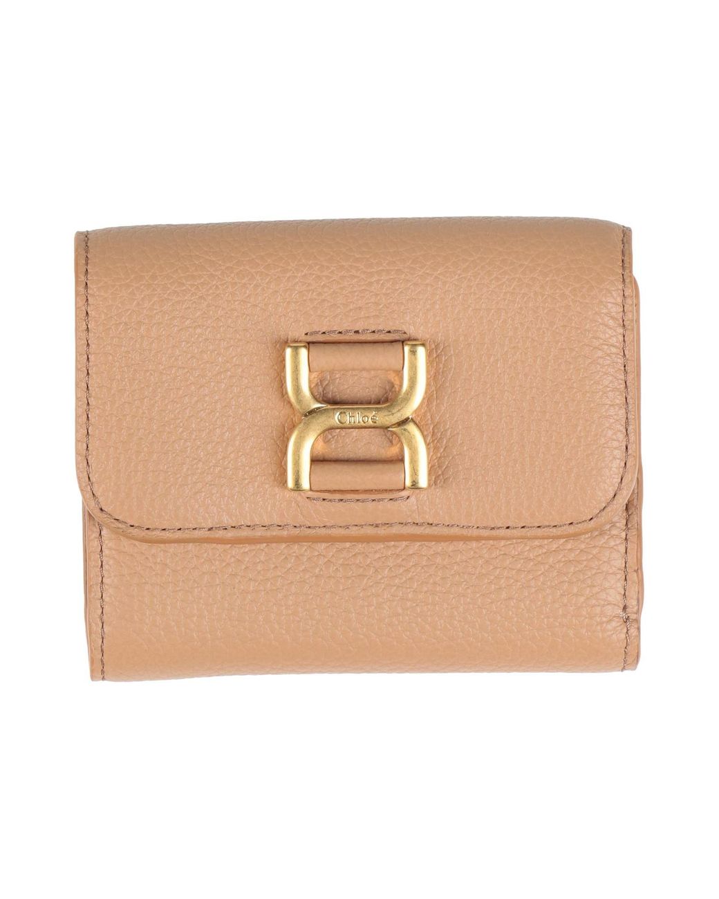 Chloé Wallet Leather in Natural | Lyst UK