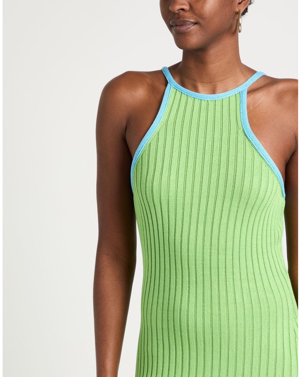 Stine Goya Midi Dress Viscose, Polyamide in Green | Lyst