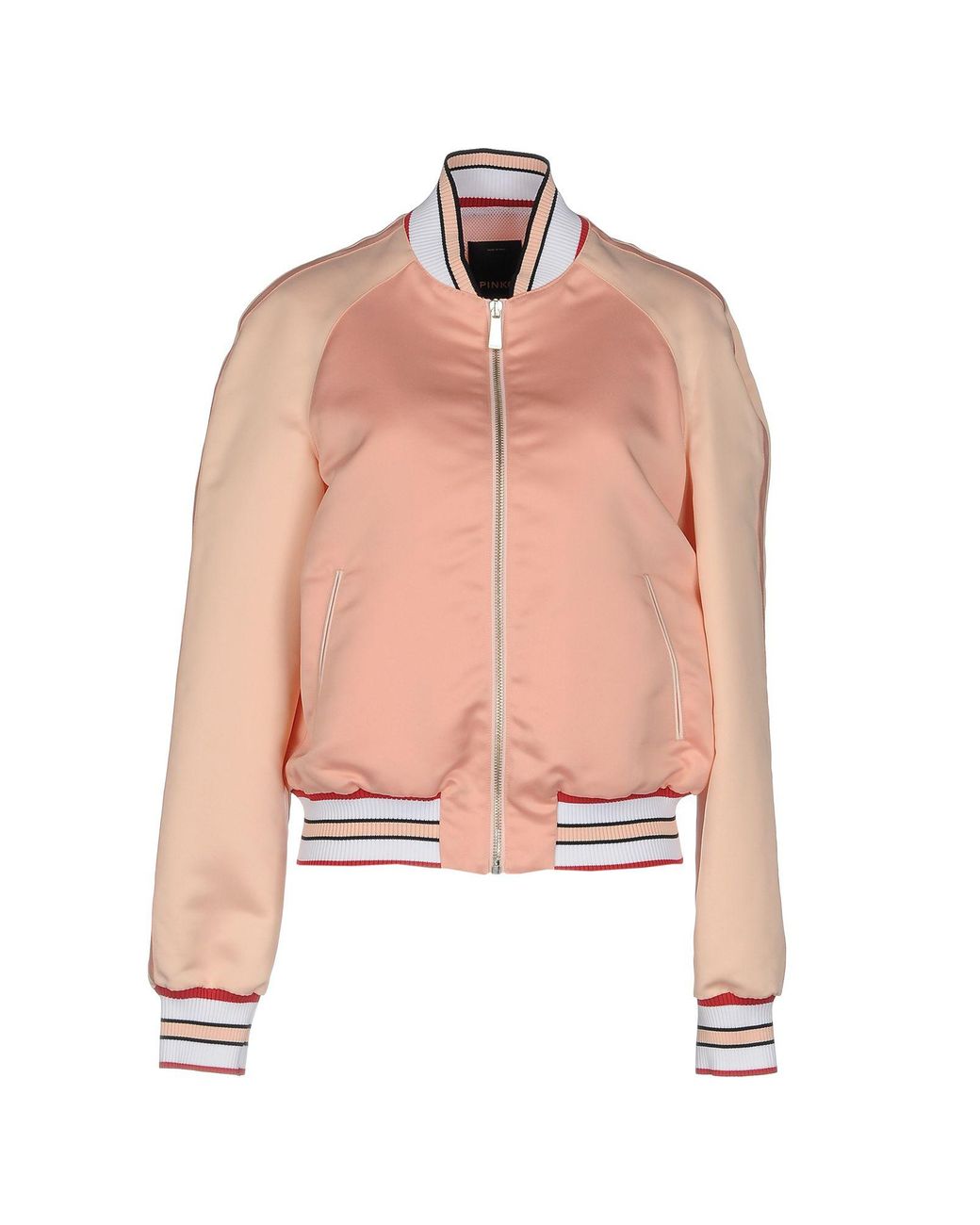 Pinko Satin Jacket in Pink - Lyst