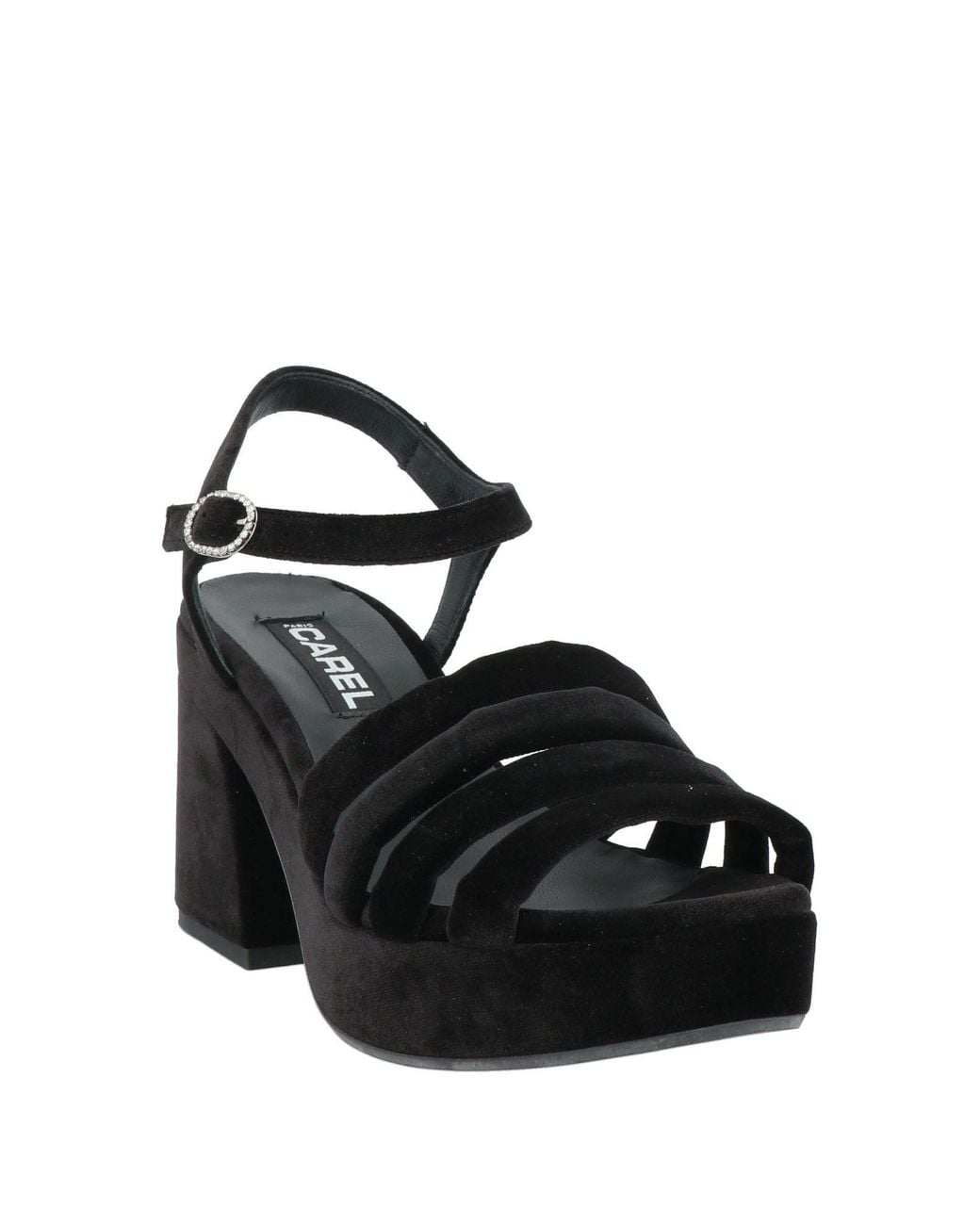 CAREL PARIS Sandals Textile Fibers in Black | Lyst