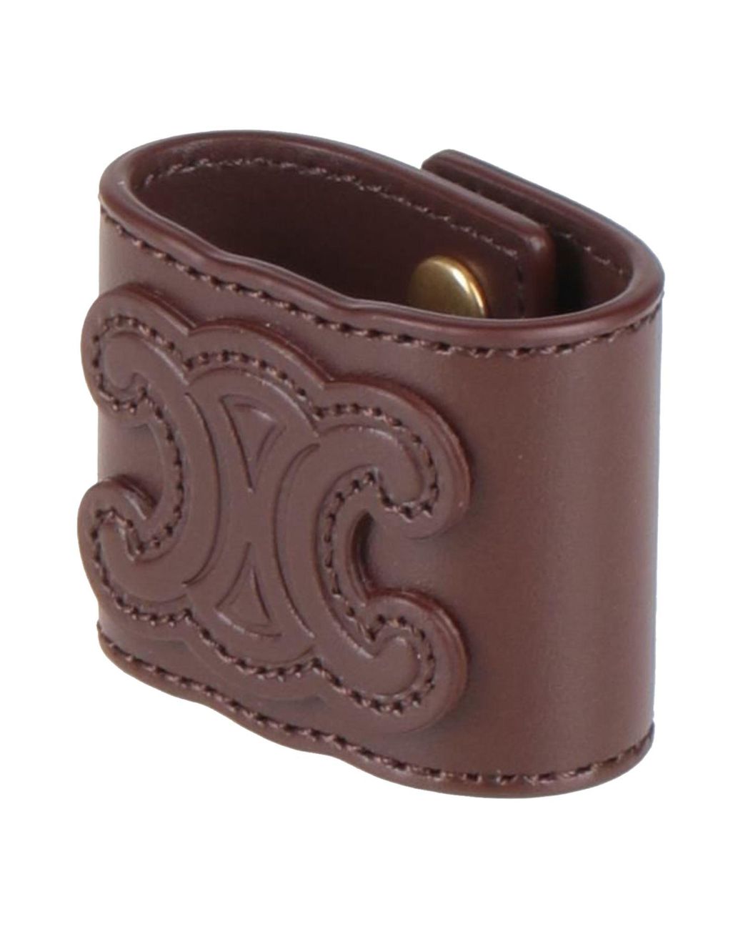 Celine Hair Accessory Calfskin, Brass in Brown | Lyst