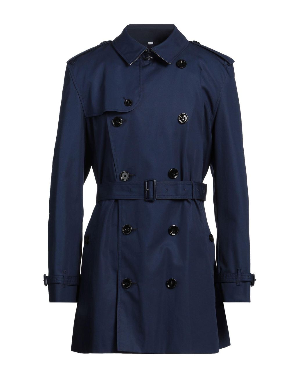 Burberry Overcoat & Trench Coat Cotton in Blue for Men | Lyst