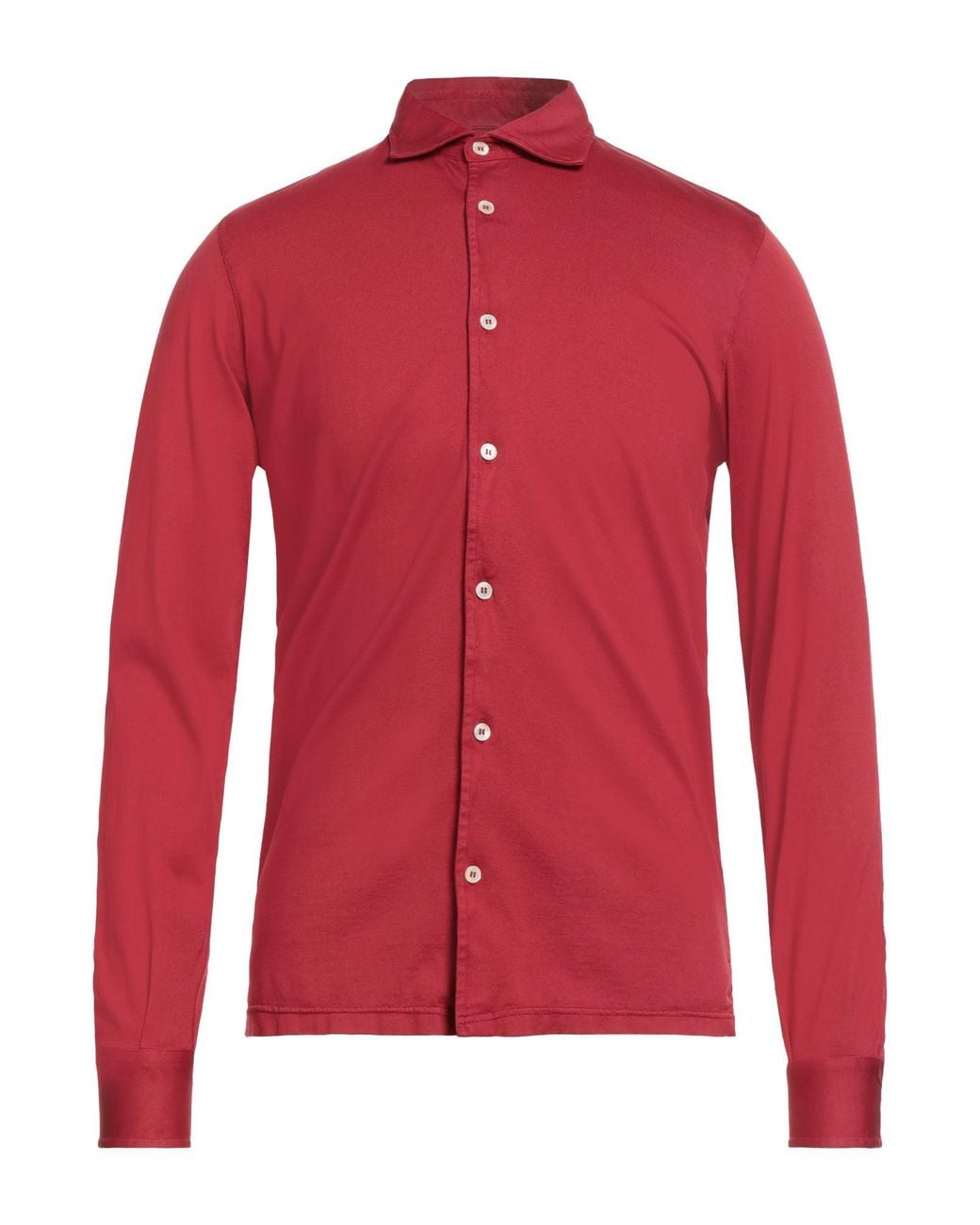 Fedeli Brick Shirt Organic Cotton in Red for Men | Lyst UK