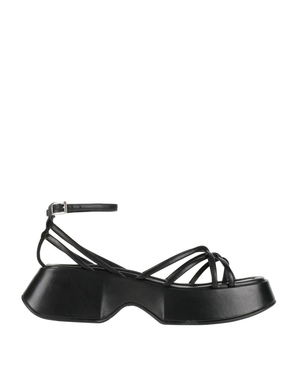 Vic Matié Thong Sandal Leather in Black | Lyst