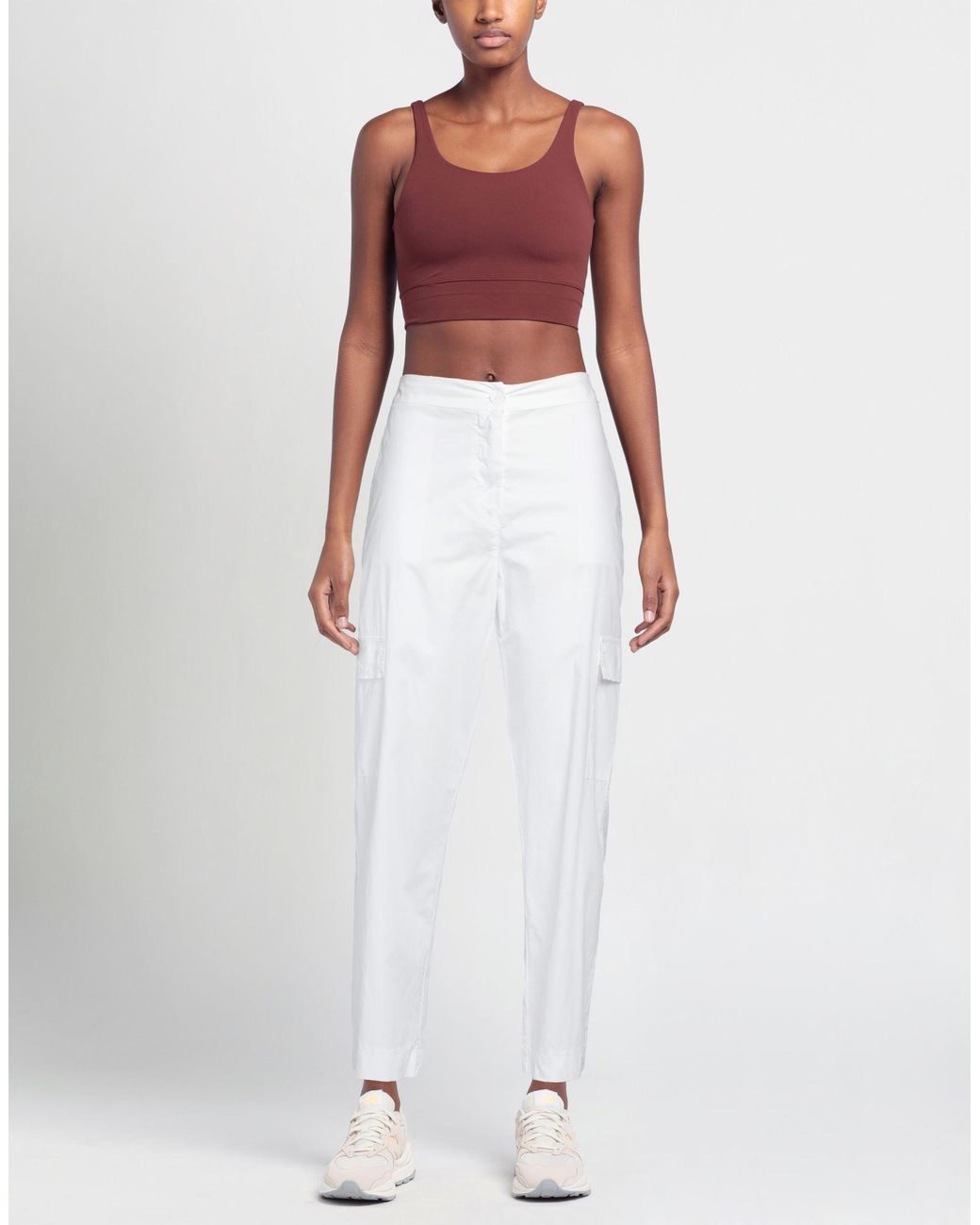 Z.O.E. ZONE OF EMBROIDERED Pants Cotton in White | Lyst
