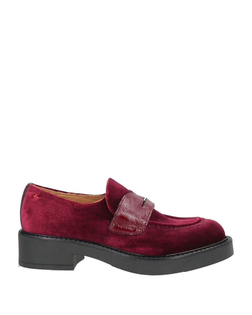 GIO+ Burgundy Loafers Textile Fibers in Purple | Lyst