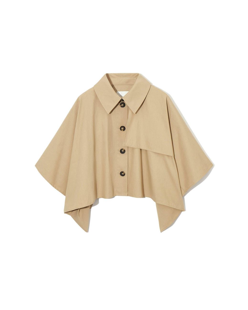 COS Cropped Trench Coat Cape in Natural | Lyst UK