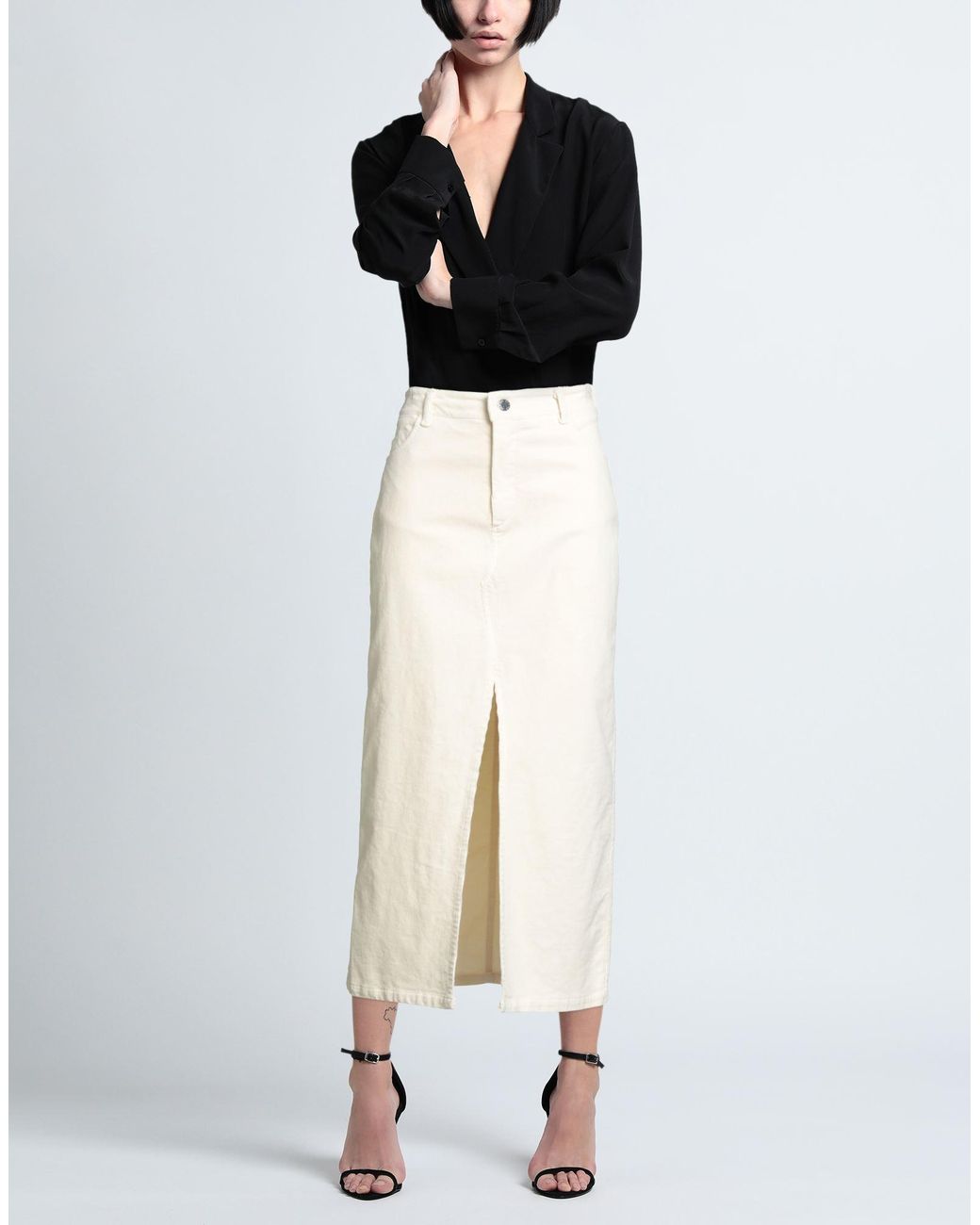 Rebel Queen Midi Skirts in White | Lyst UK