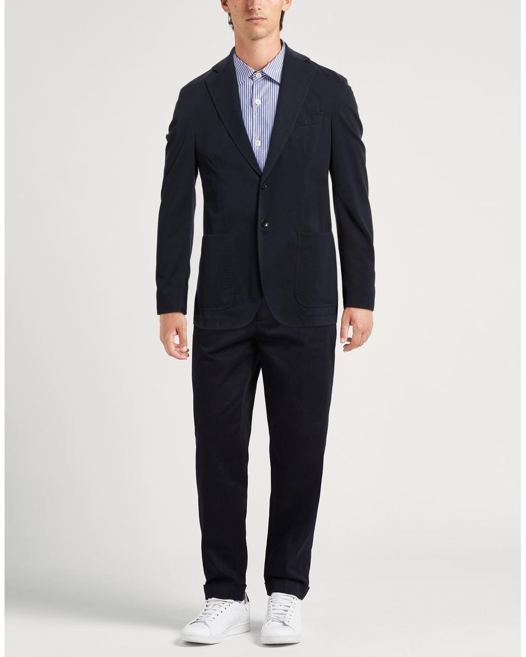 Paoloni Midnight Blazer Cotton, Polyester in Blue for Men | Lyst