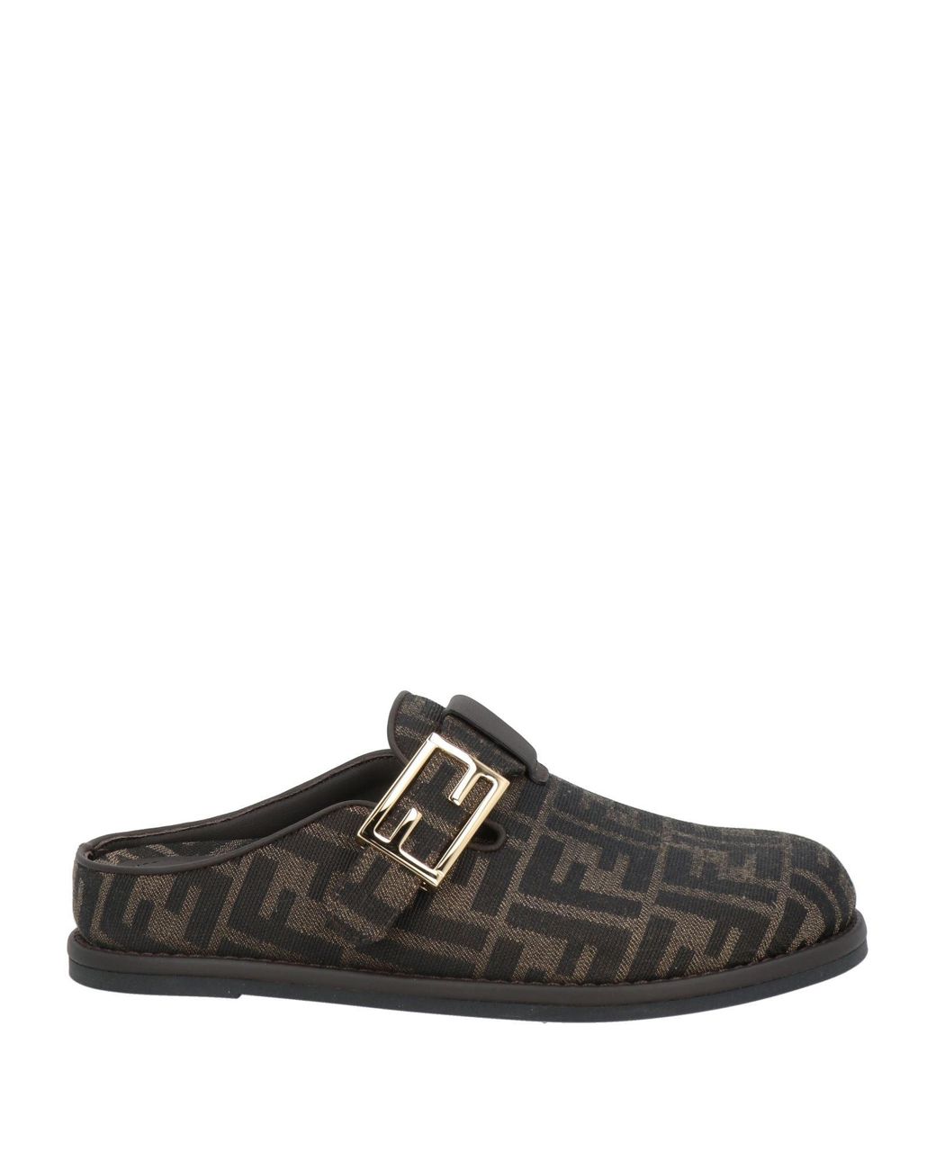 Fendi Mules & Clogs Textile Fibers in Brown | Lyst
