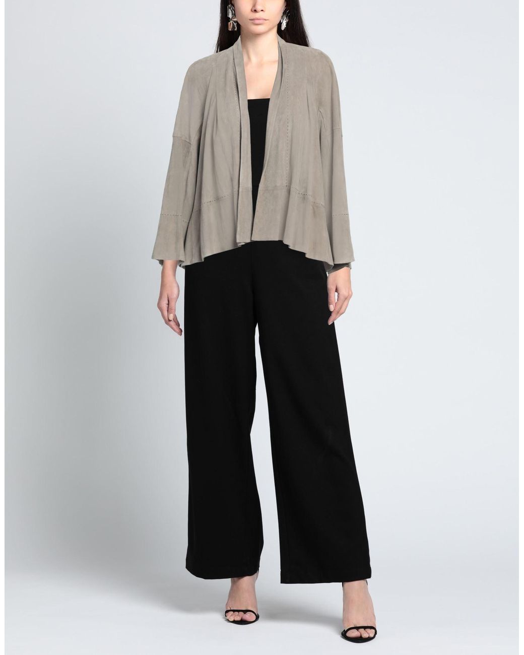 Urban Zen Jacket Lambskin in Gray | Lyst