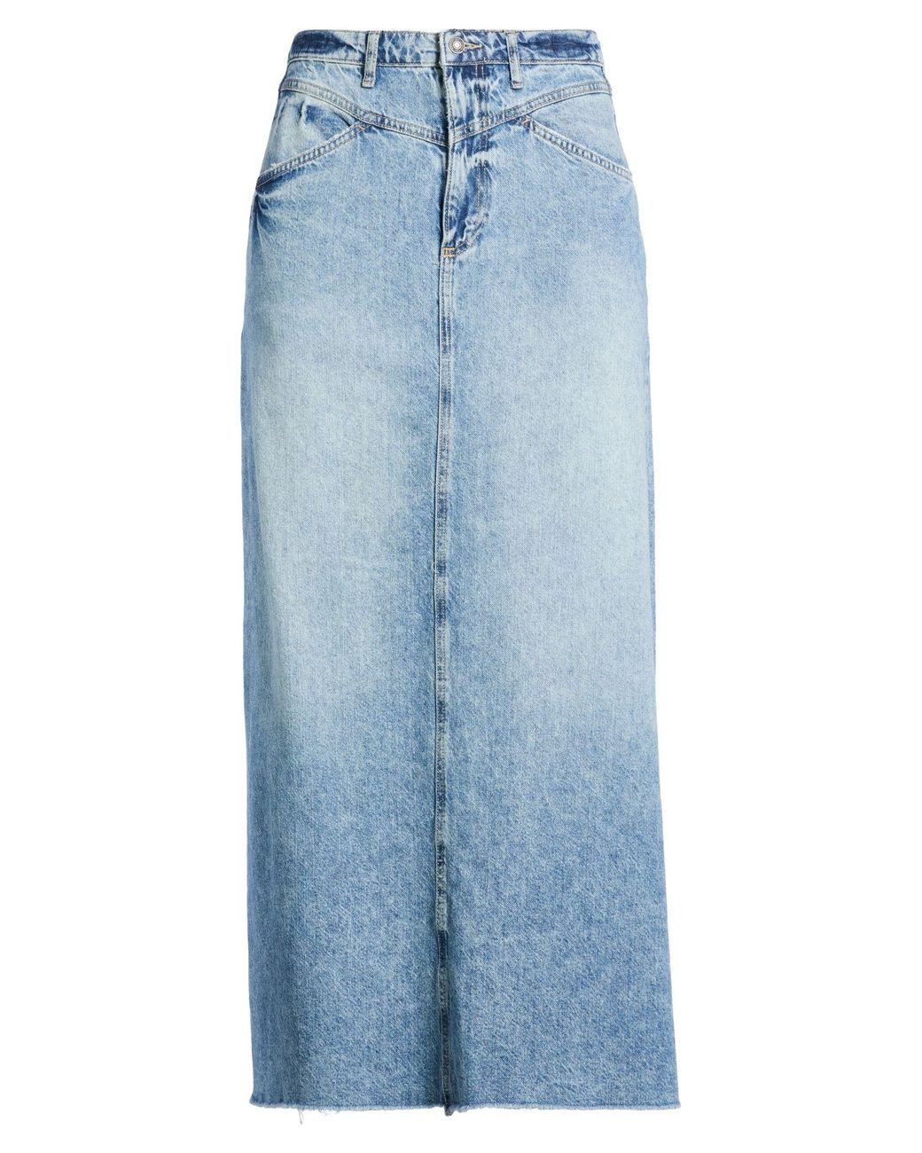 Free People Denim Skirts in Blue | Lyst