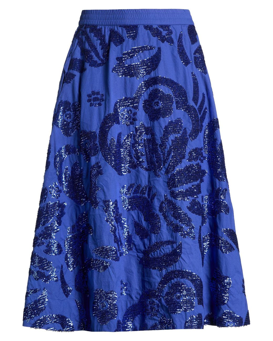 Essentiel Antwerp Midi Skirt Cotton in Blue | Lyst