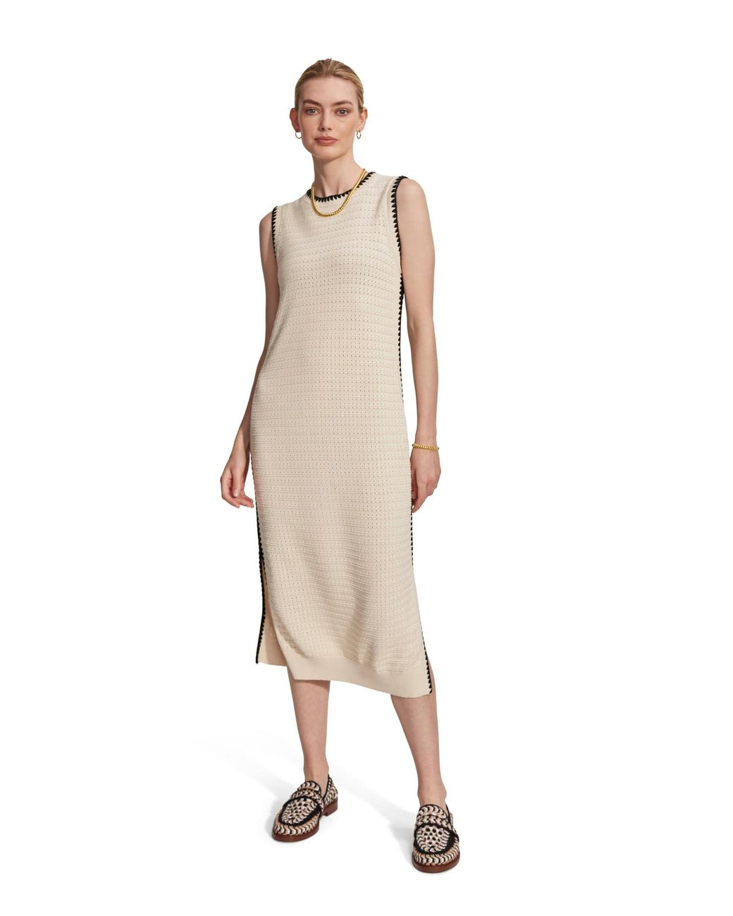 Varley Dwight Tank Knit Dress in Natural | Lyst