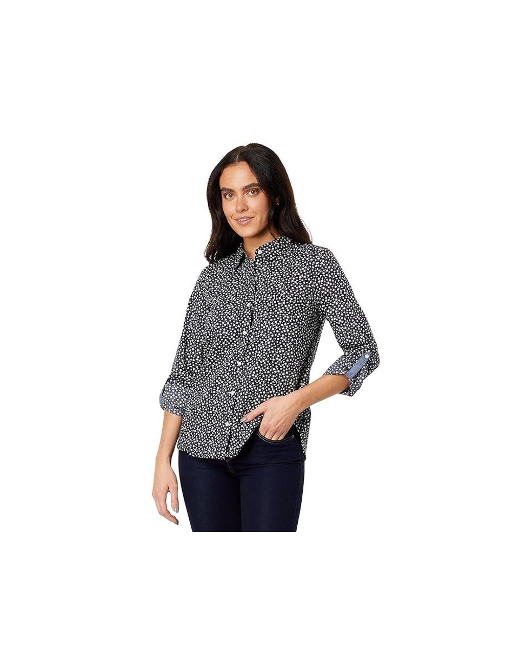 Tommy Hilfiger Roll Tab Ditsy Clothing Mini Quad Ditsy/Sky Captain Sm ...