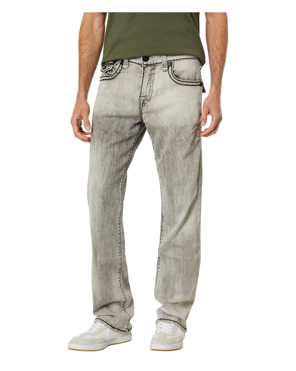 True Religion Ricky Super T Flap In Washed Grey in Gray for Men | Lyst