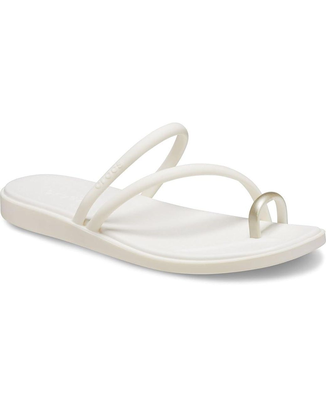 Crocs™ Miami Toe Loop Sandals Flat in White | Lyst