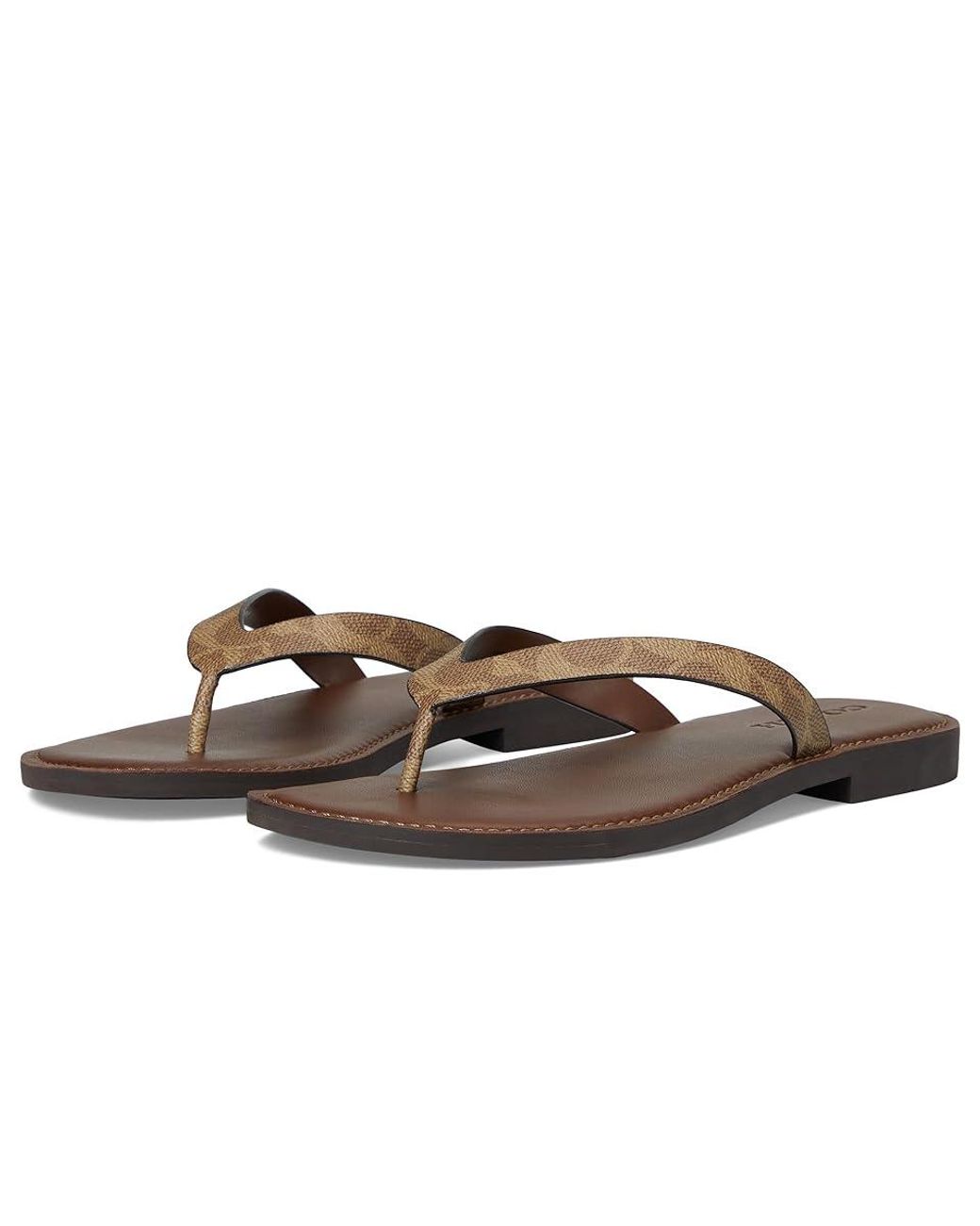 COACH Brianna Flip Flop in Brown | Lyst