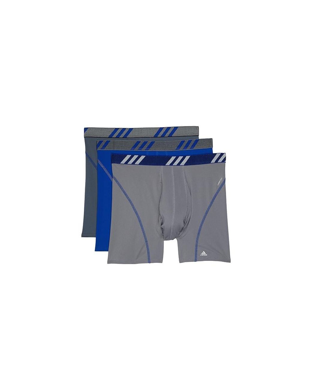 adidas Sport Performance Mesh Boxer Brief Underwear 3-Pack Underwear ...