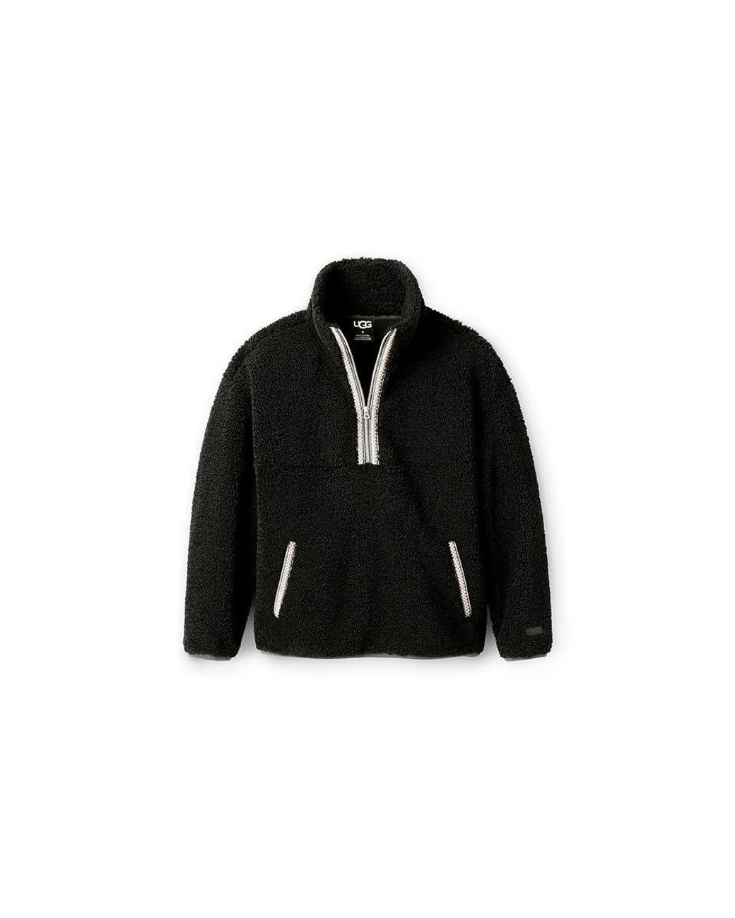 UGG Tasman Fluff Half Zip () Sweater in Black for Men | Lyst
