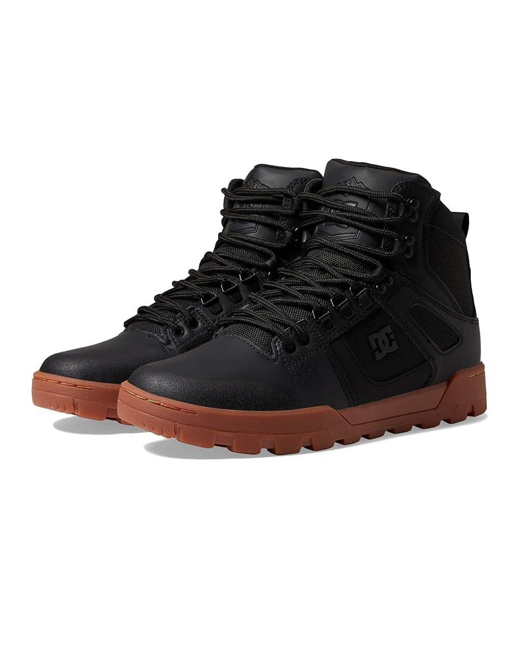 Dc Pure High-Top Wr Boot Lace-Up Boots/Gum 2 7 D in Black for Men | Lyst