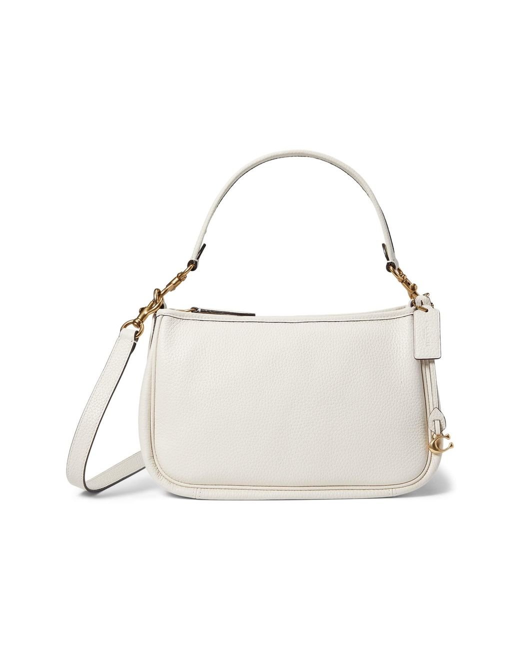 COACH Soft Pebble Leather Cary Crossbody in White | Lyst COACH Soft Pebble Leather Cary Crossbody in White | Lyst