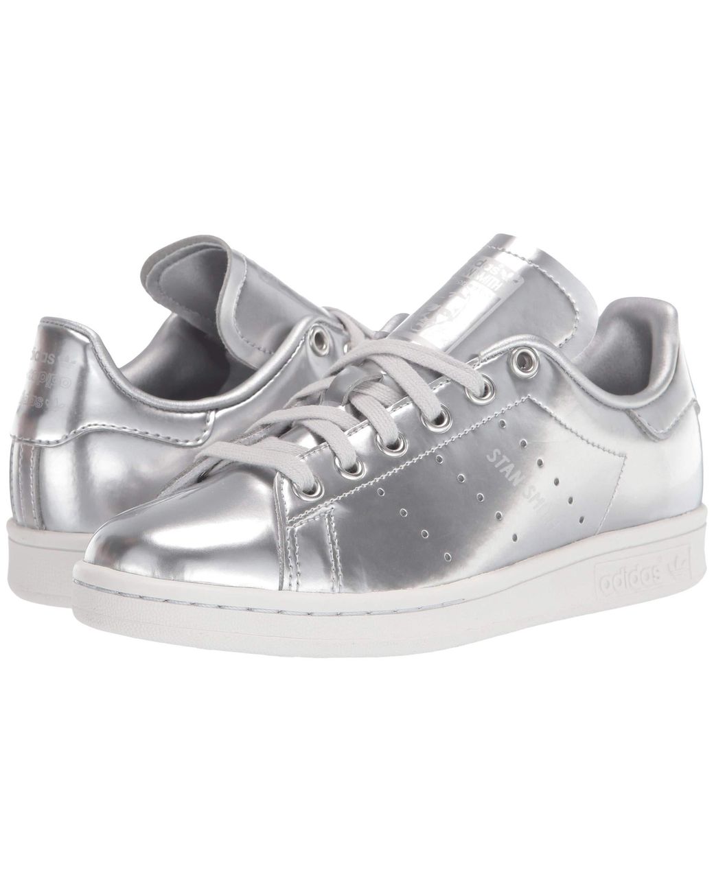 adidas Originals Leather Stan Smith in Silver (Metallic) - Save 64% - Lyst