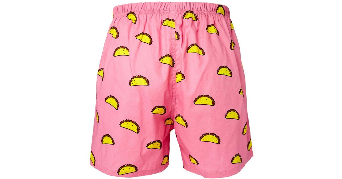 Odd Future Taco Boxers Woven Boxers in Pink for Men | Lyst