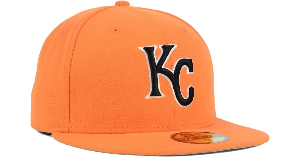 KTZ Kansas City Royals C-dub 59fifty Cap in Orange | Lyst