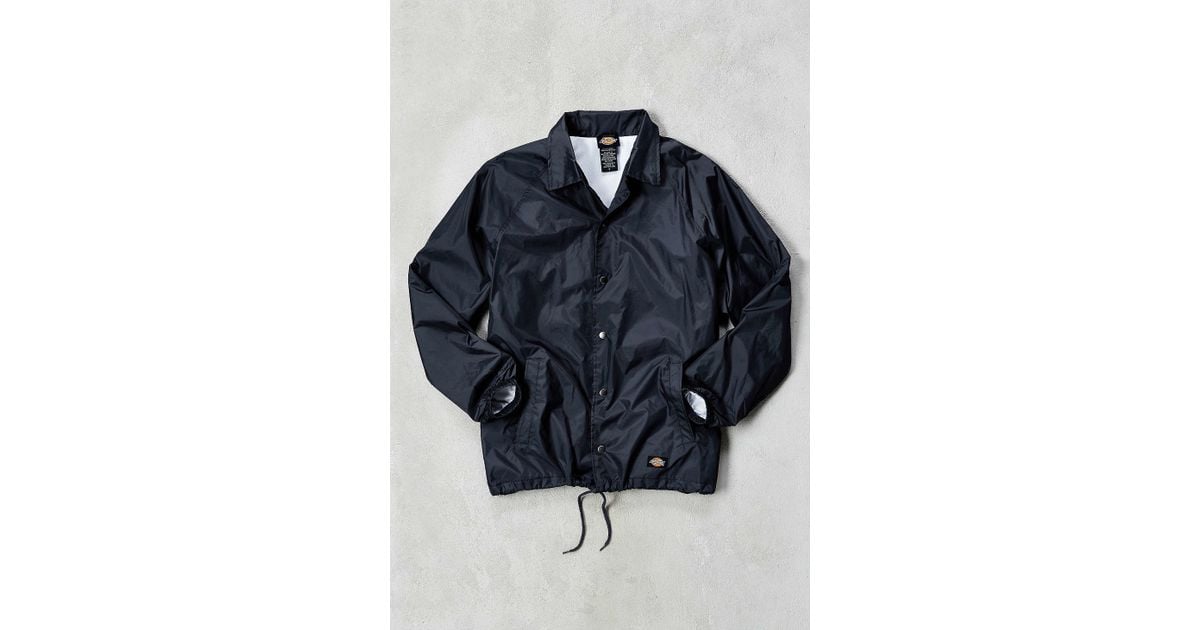 Dickies Snap Front Nylon Coaches Jacket in Blue for Men | Lyst