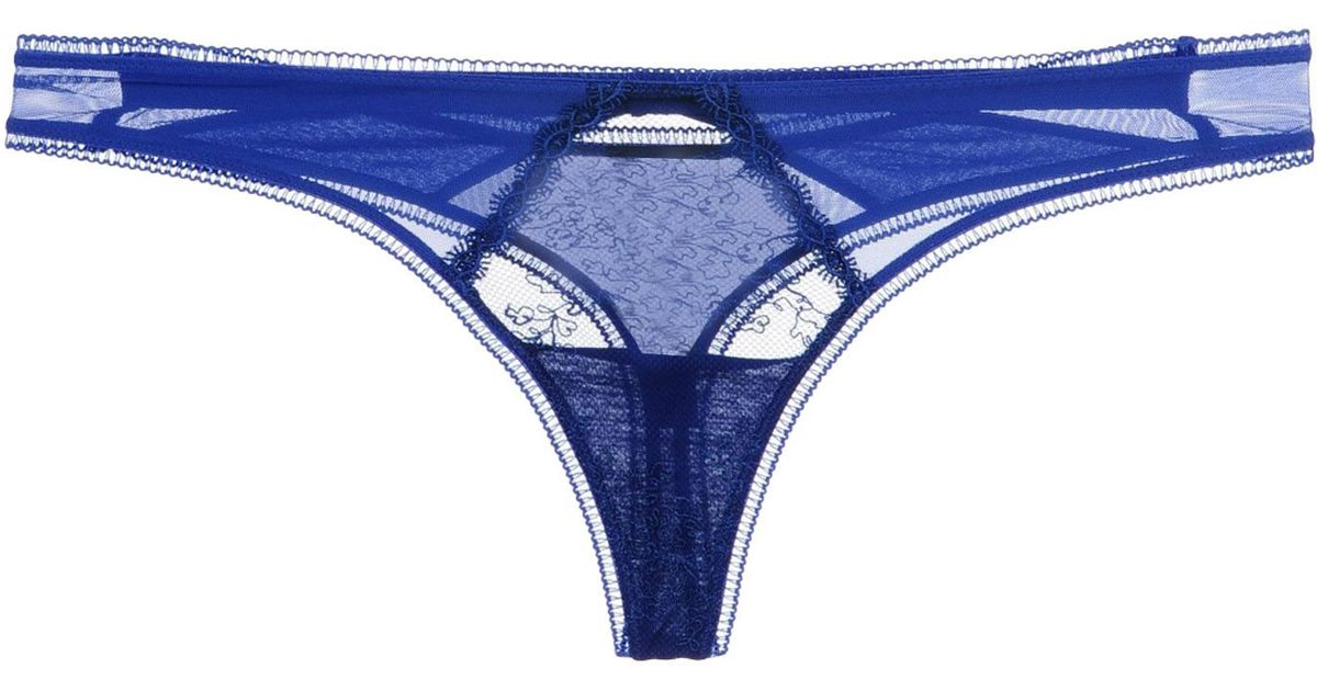 La Perla Tulle G-string in Bright Blue (Blue) - Lyst