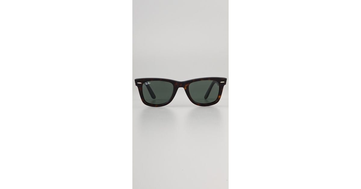 Ray-Ban Polarized Wayfarer Sunglasses in Green | Lyst