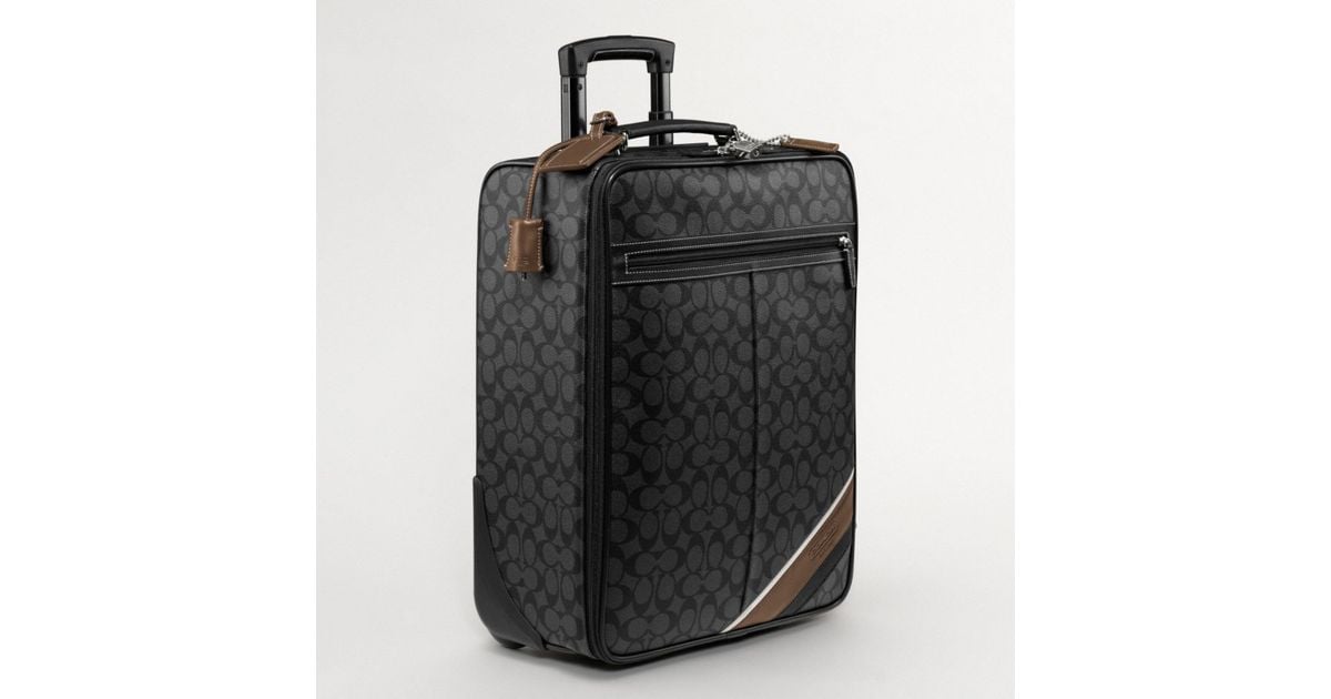 COACH Coach Heritage Stripe Small Wheel Along in Gray for Men | Lyst