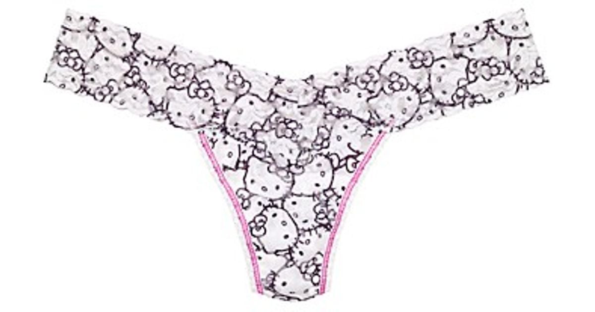 Hanky Panky Thong Hello Kitty Low Rise Printed In Black Lyst