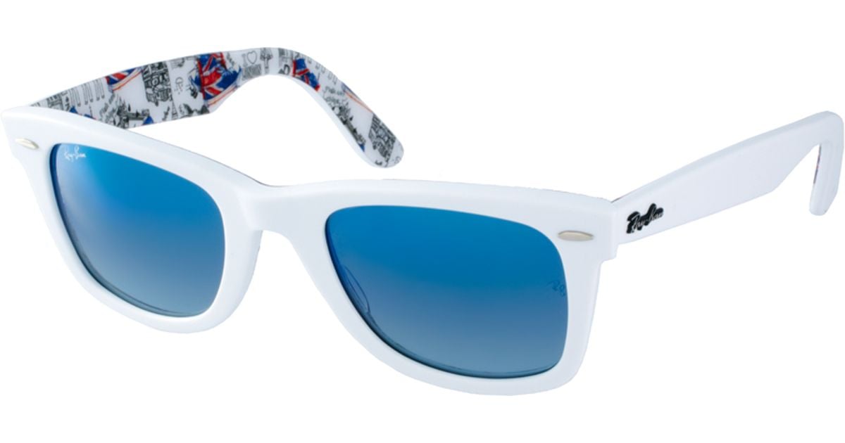 Ray-Ban Wayfarer Sunglasses with Internal London Print in White for Men ...