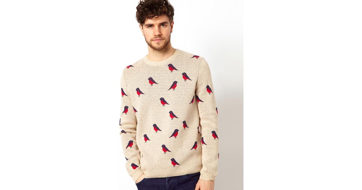 ASOS Bird Design Jumper in Natural for Men | Lyst
