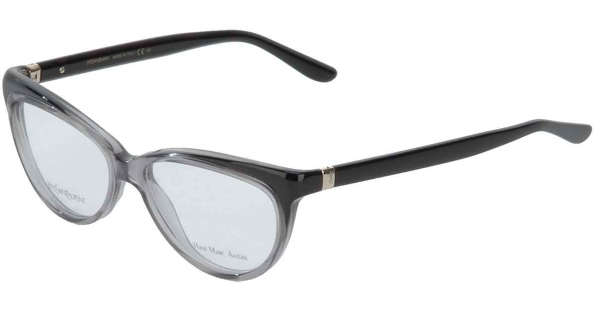 Saint Laurent Cat Eye Glasses In Grey Gray Lyst