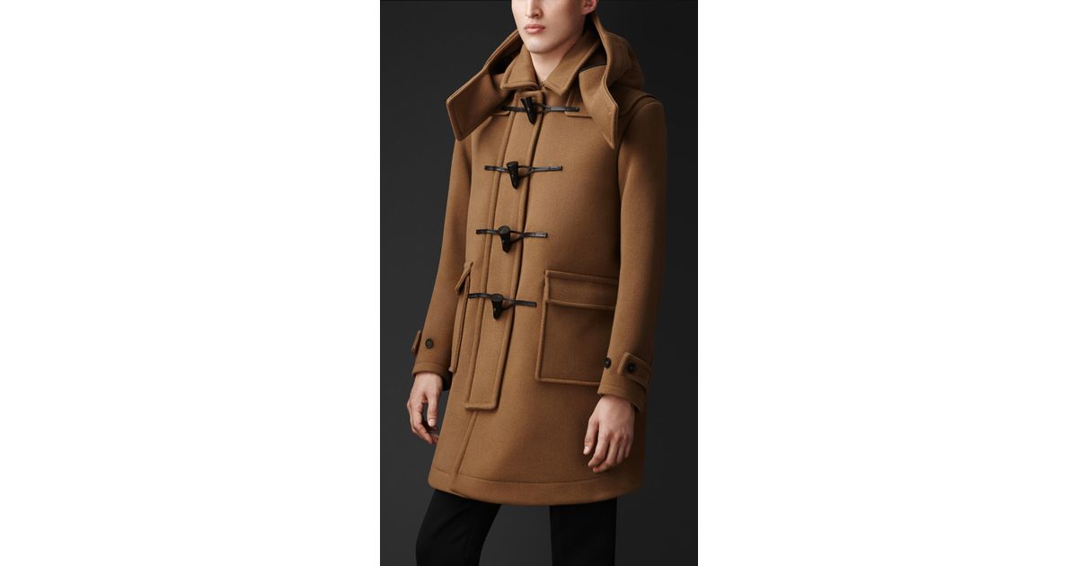 Burberry Wool Cavalry Twill Duffle Coat In Brown For Men Lyst