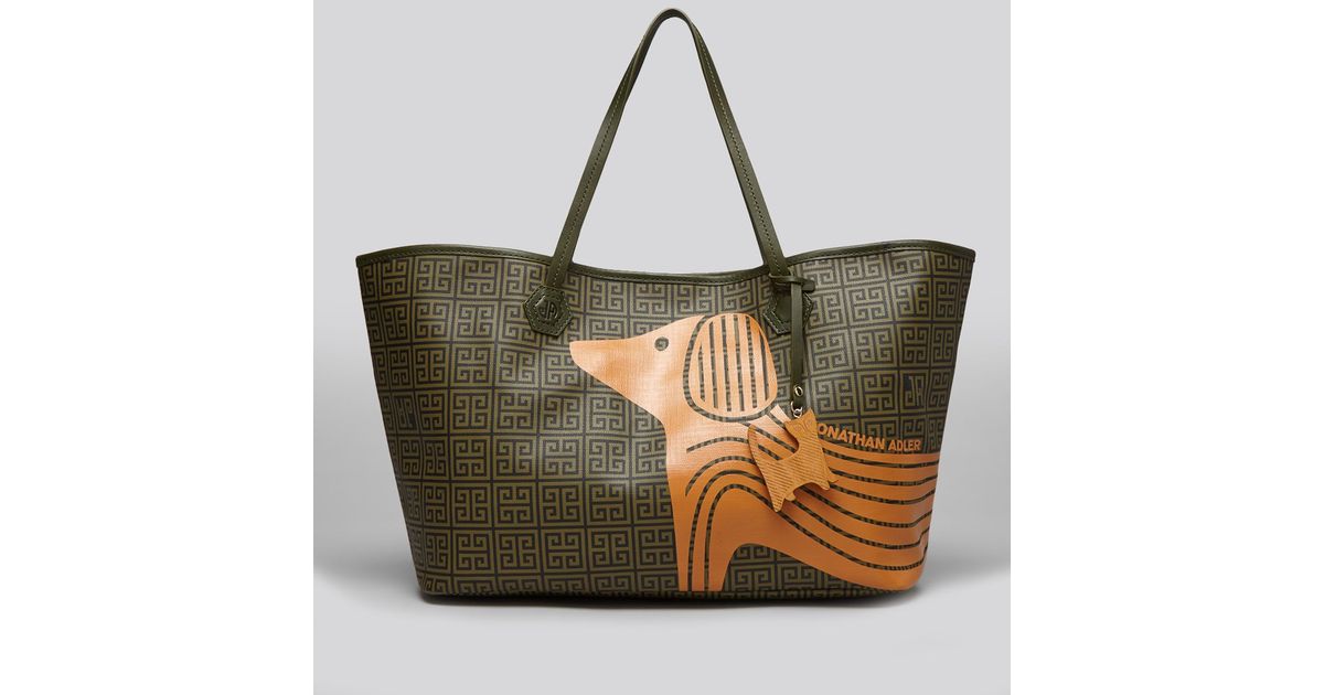 Jonathan Adler Tote Icon Duchess Medium East West Dog in Brown | Lyst