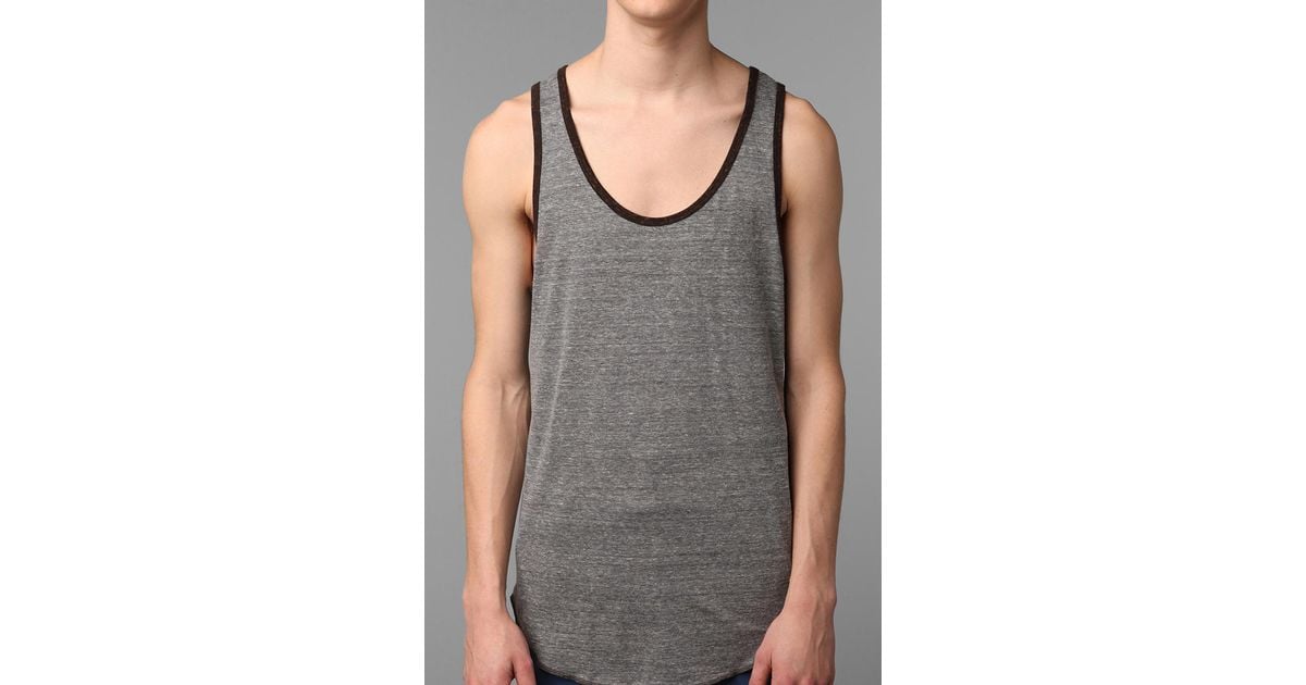 BDG Ringer Tank Top in Gray for Men | Lyst