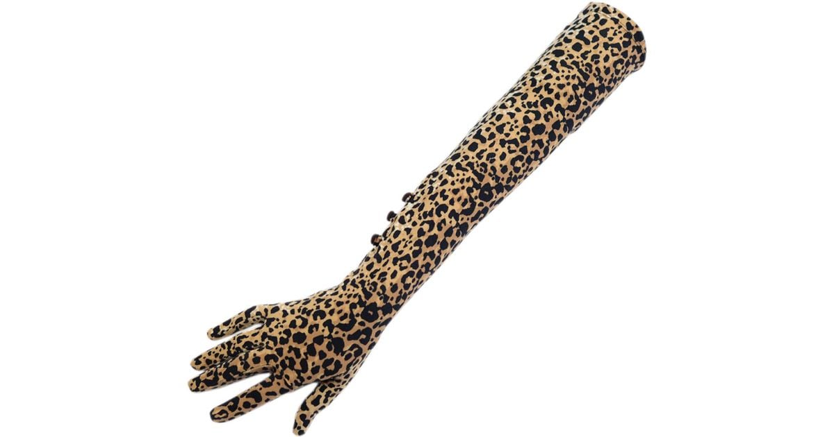 Black Long Leopard Print Gloves Description Delivery & Returns Reviews ...