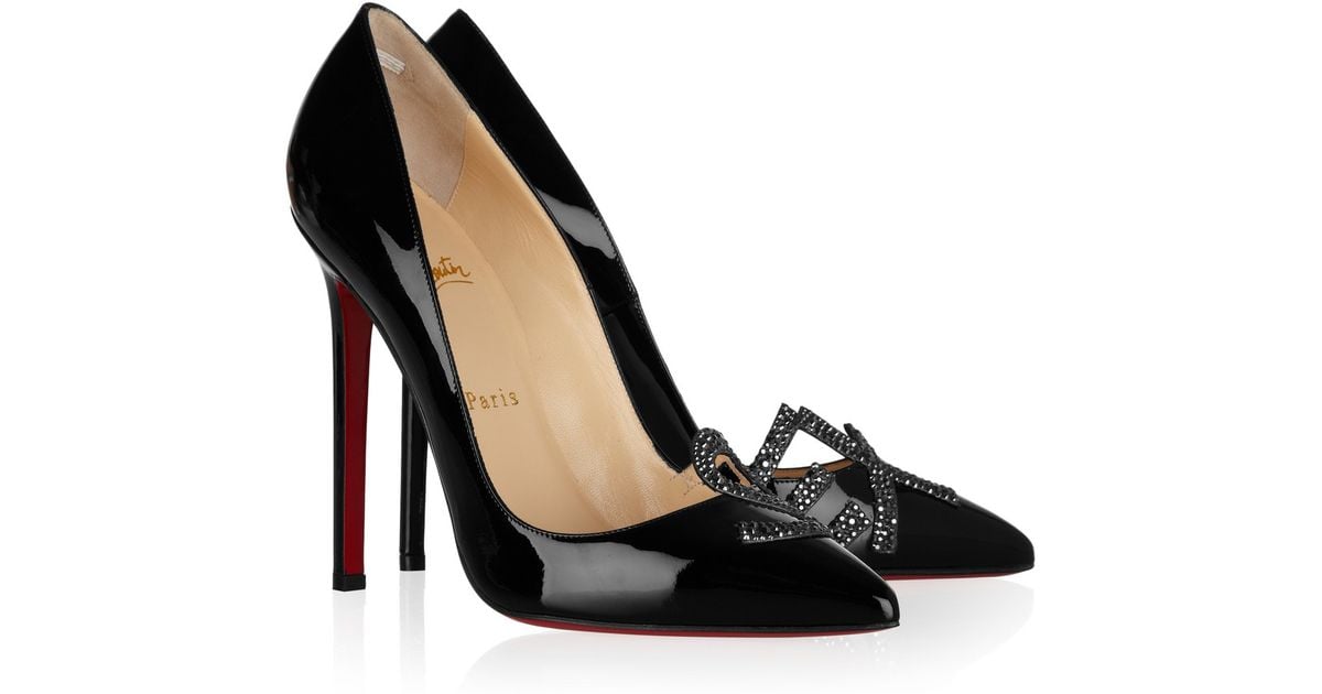Christian Louboutin Sex 120 Patent Leather Pumps In Black Lyst