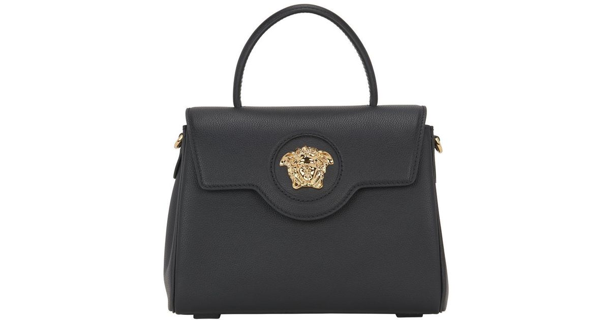 Versace La Medusa Medium Handbag in Black | Lyst