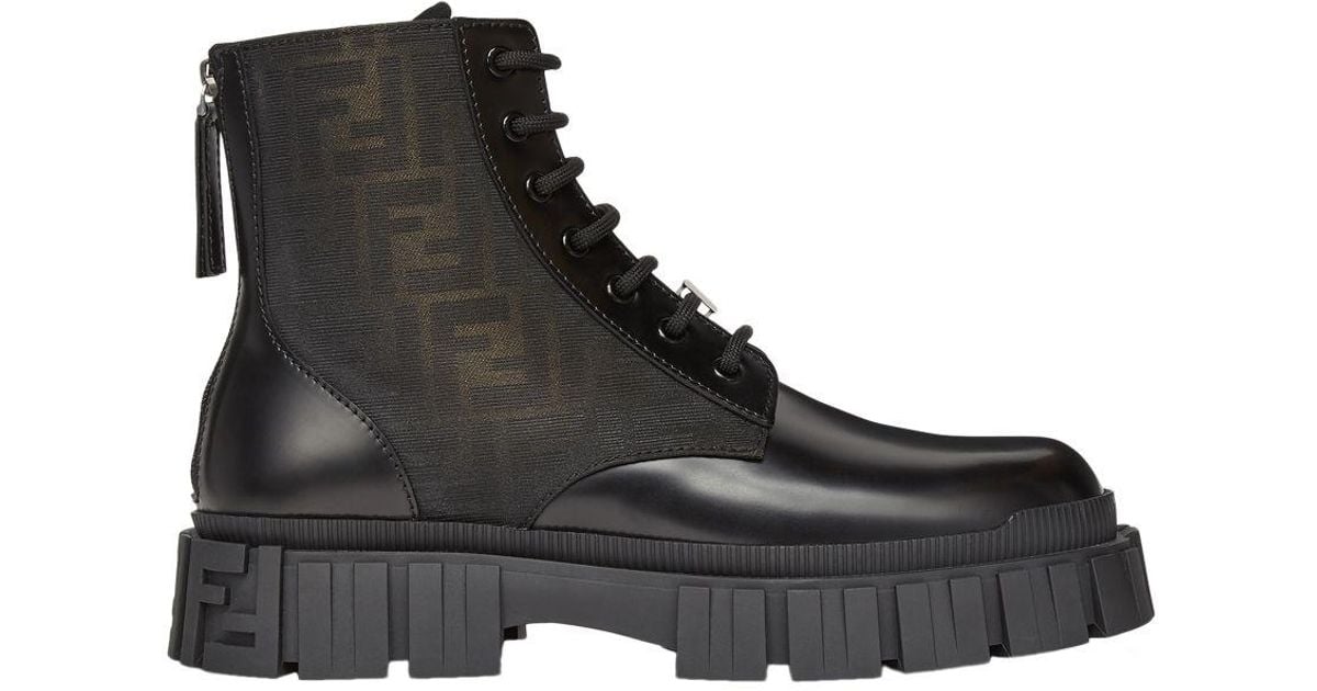 Fendi Force Biker Boots in Black for Men | Lyst
