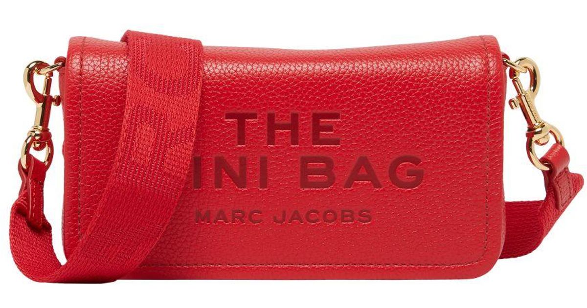 Marc Jacobs The Leather Mini Bag in Red | Lyst