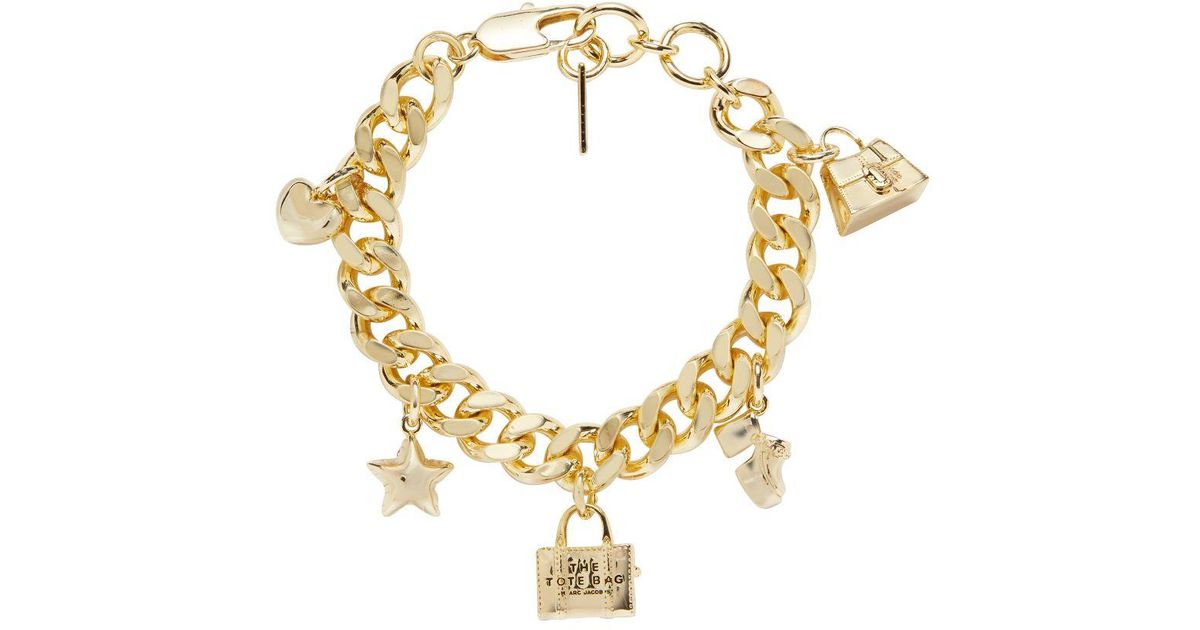 Marc Jacobs The Mini Icon Charm Bracelet in Metallic | Lyst