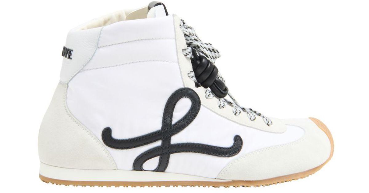Loewe Ballet Runner 2 High-Top Sneakers in White | Lyst