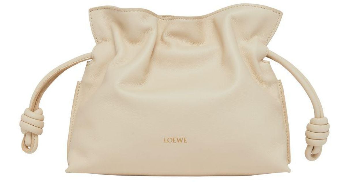 Loewe Mini Flamenco Clutch in Natural | Lyst
