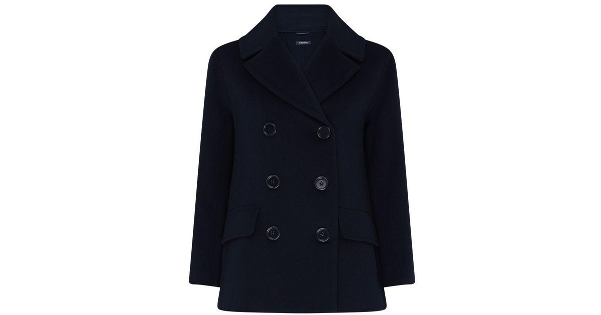 Max Mara Efebo Short Coat in Blue | Lyst